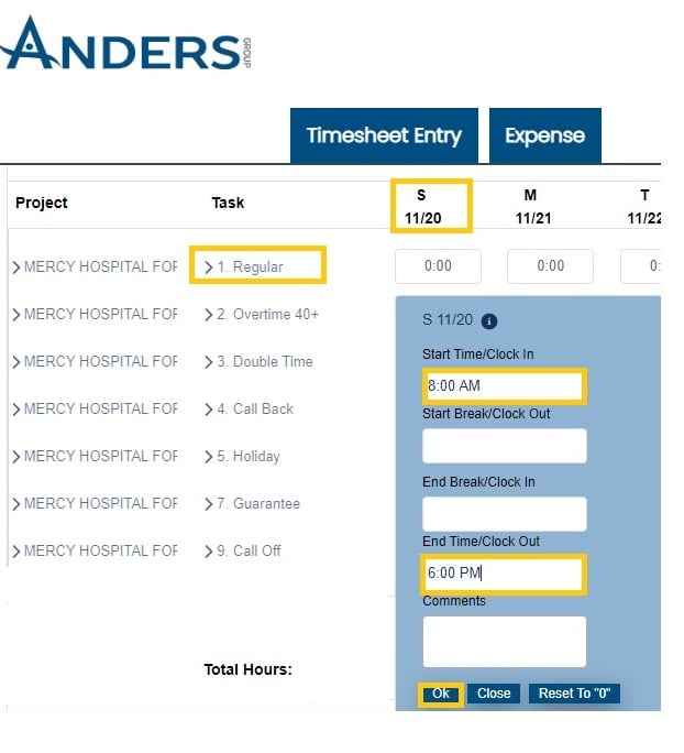 Guide to Completing Your Timecard